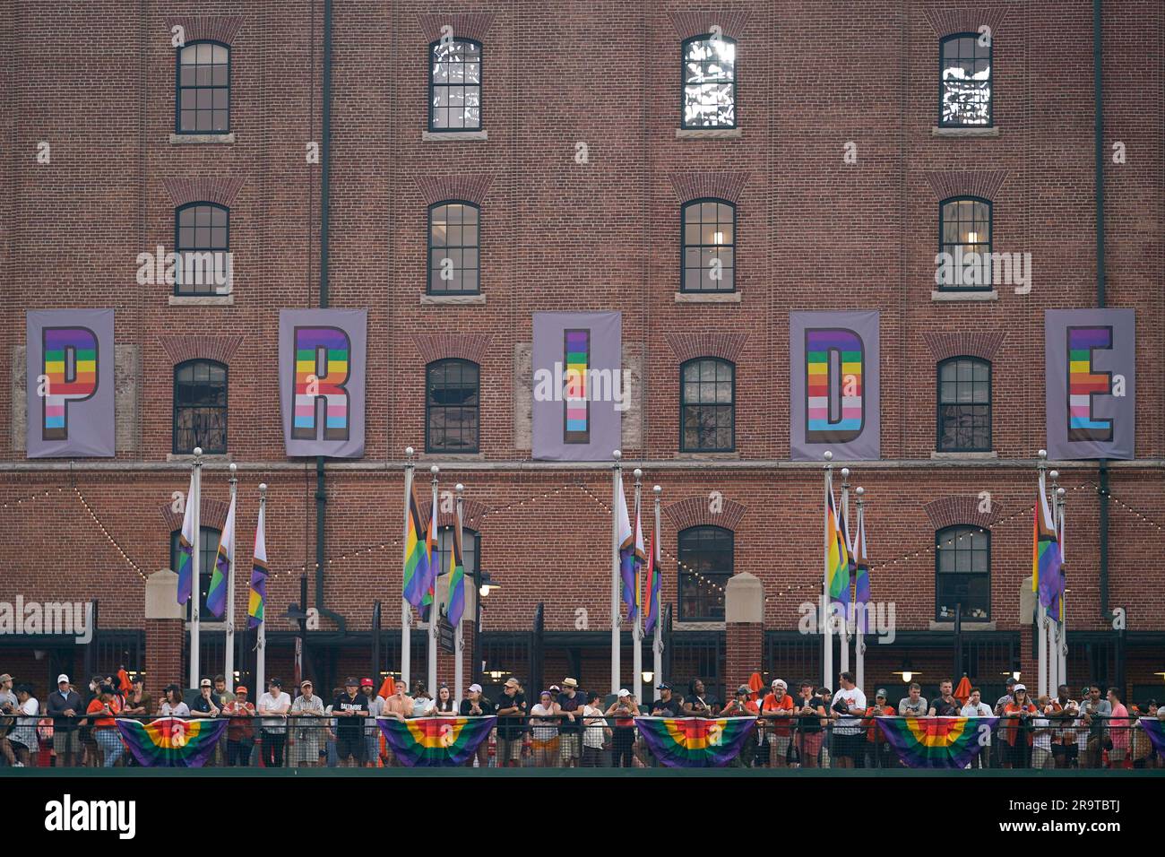 The warehouse at Oriole Park at Camden Yards is decorated during the ...