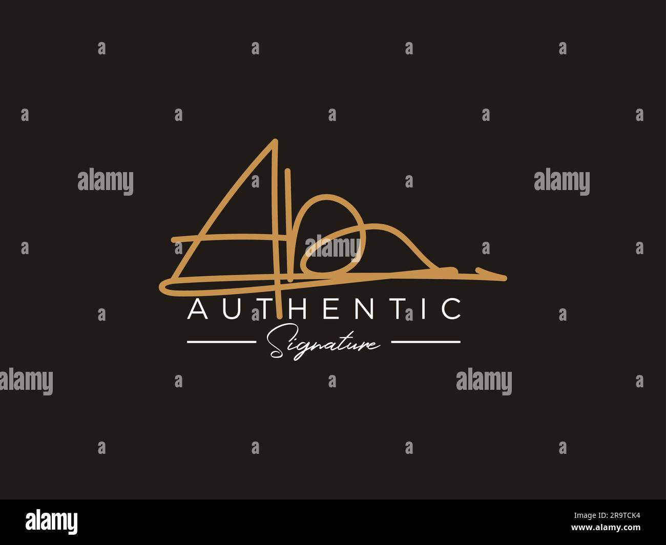 AB Signature Logo Template Vector Stock Vector Image & Art - Alamy