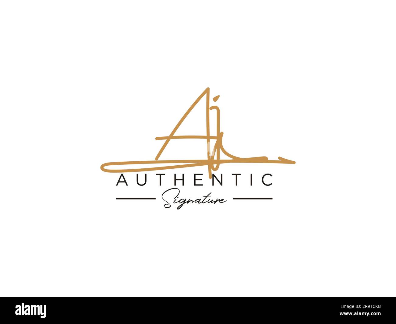 AJ Signature Logo Template Vector Stock Vector Image & Art - Alamy