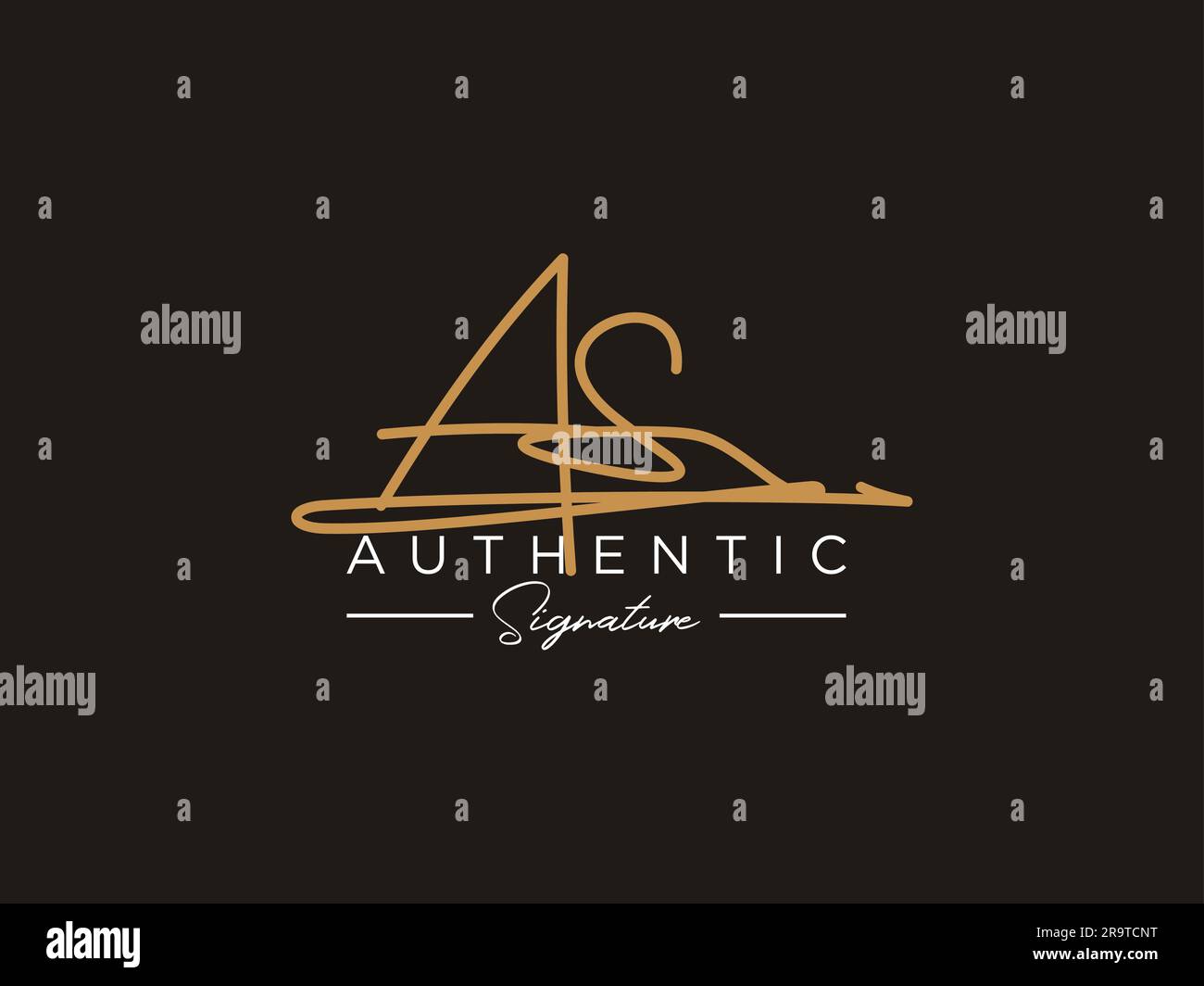 AS Signature Logo Template Vector Stock Vector Image & Art - Alamy