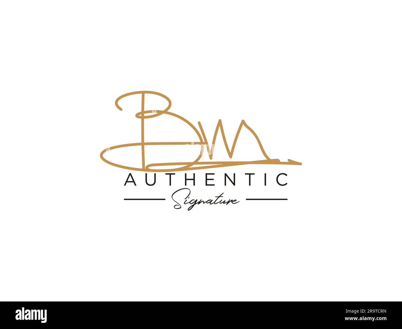 BW Signature Logo Template Vector Stock Vector Image & Art - Alamy
