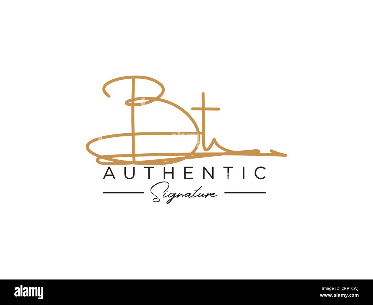 BT Signature Logo Template Vector Stock Vector Image & Art - Alamy