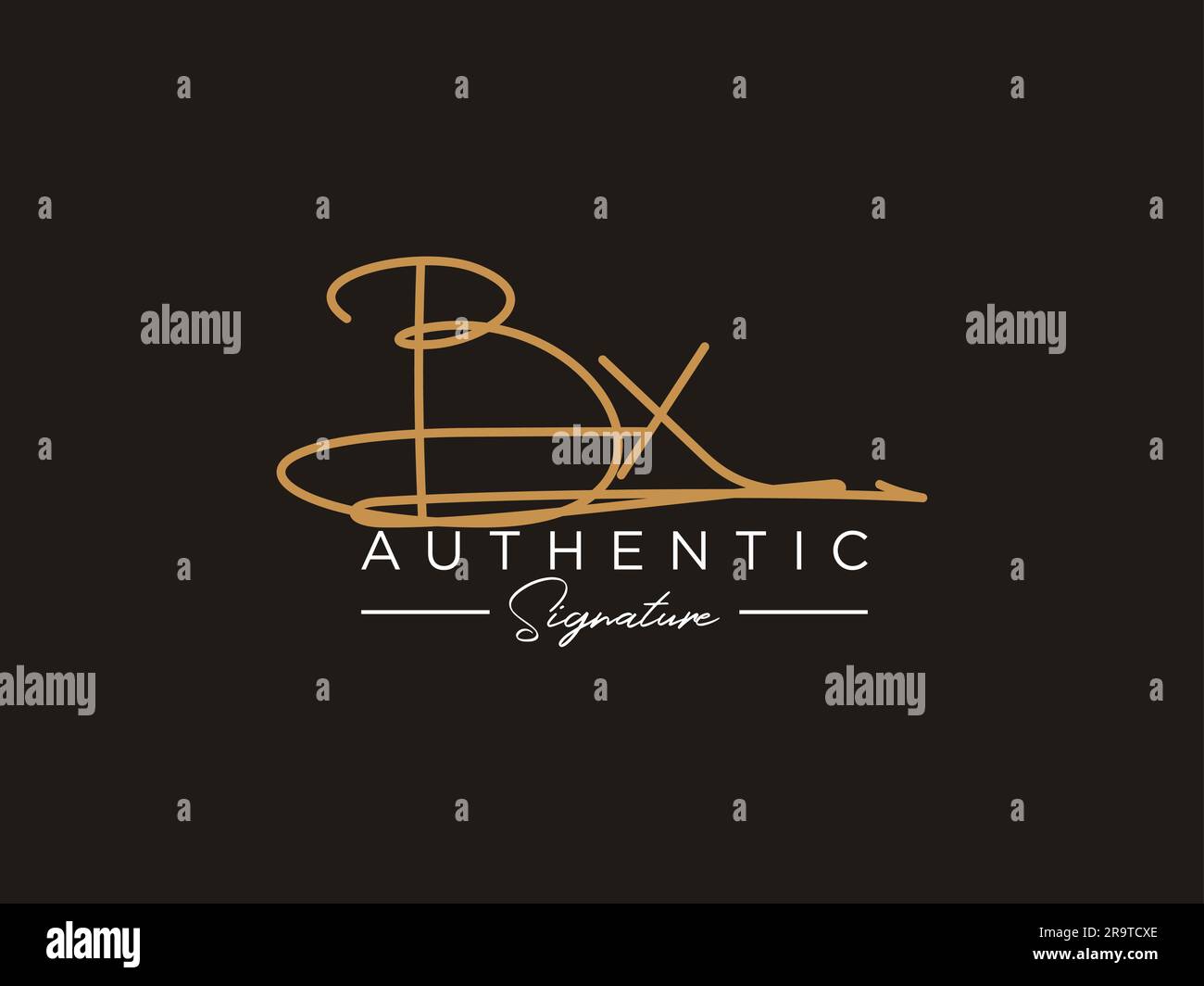 BX Signature Logo Template Vector Stock Vector Image & Art - Alamy