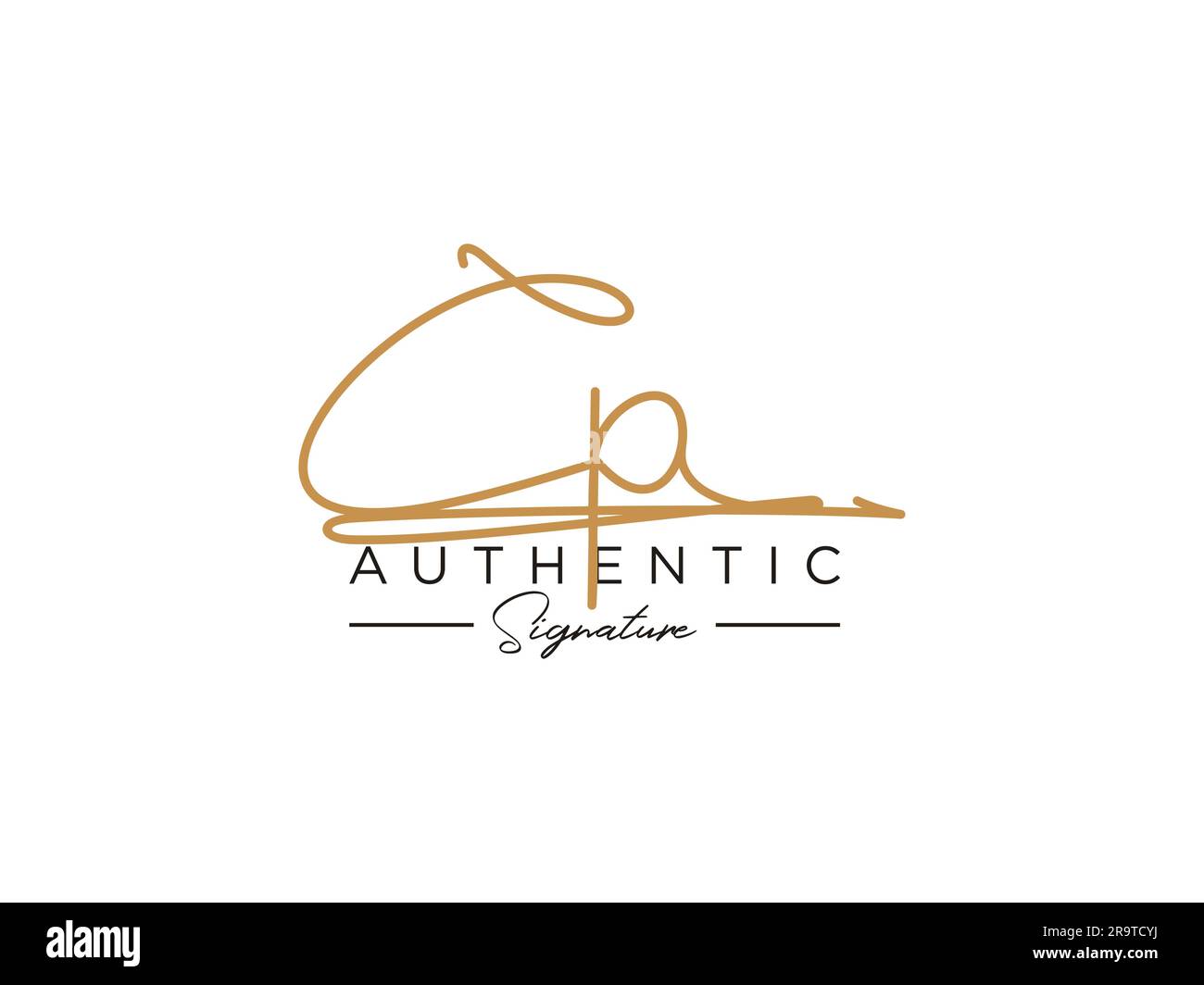 CP Signature Logo Template Vector Stock Vector Image & Art - Alamy
