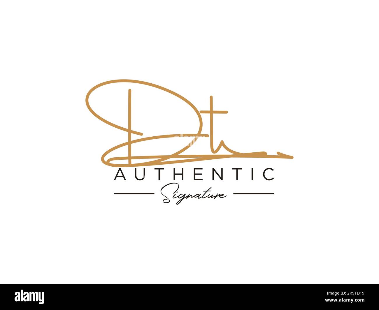 DT Signature Logo Template Vector Stock Vector Image & Art - Alamy