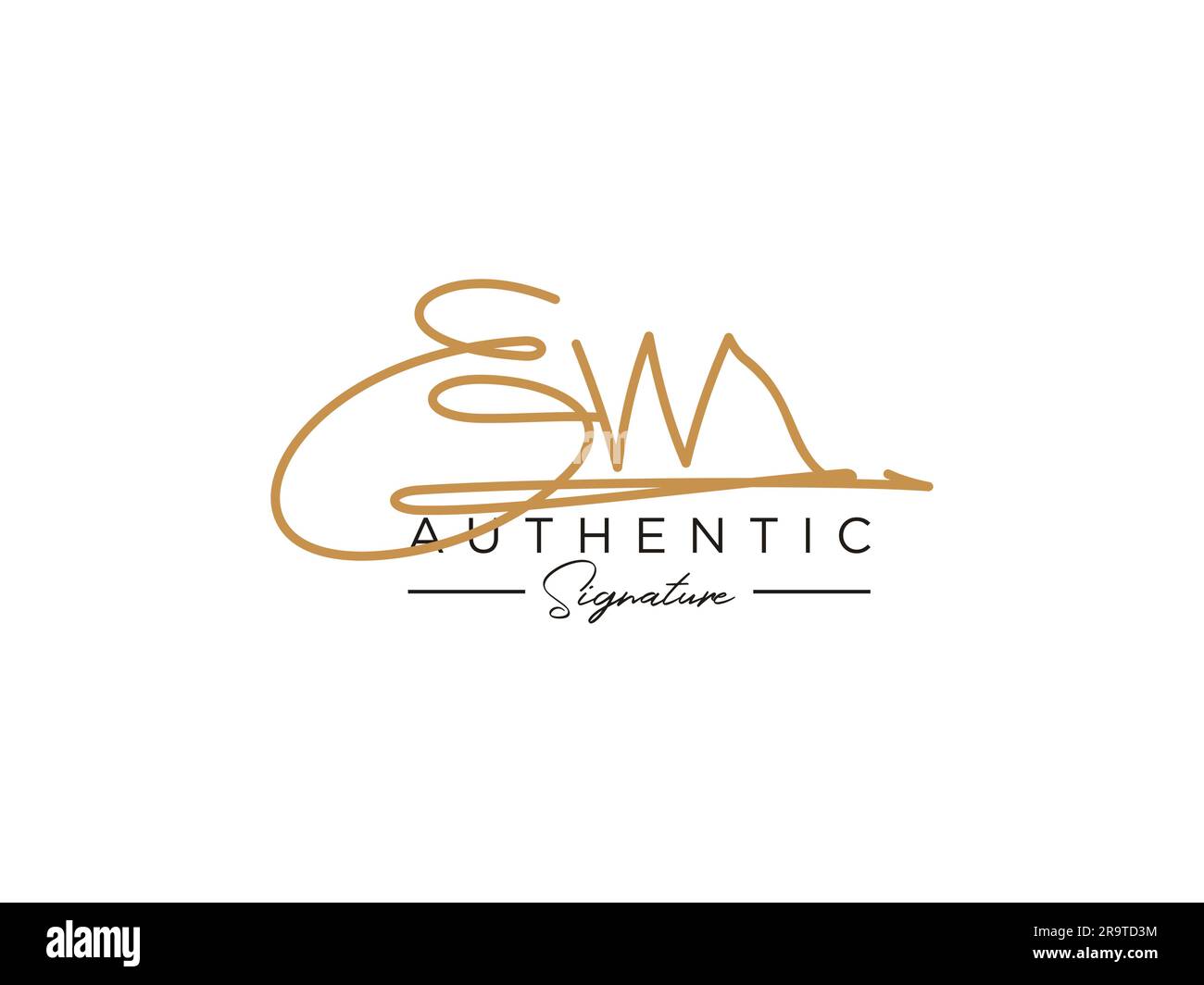 EW Signature Logo Template Vector Stock Vector Image & Art - Alamy