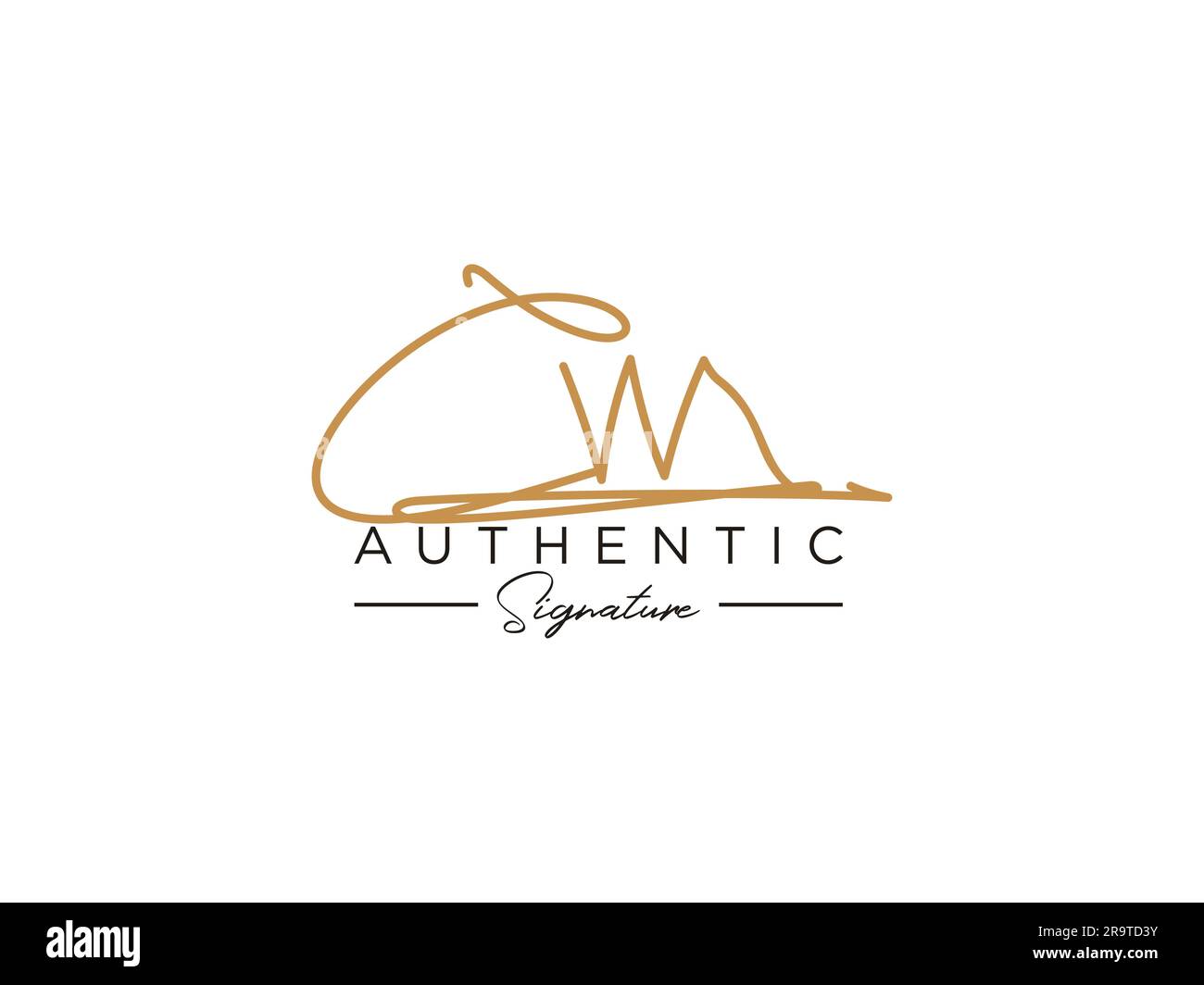 CW Signature Logo Template Vector Stock Vector Image & Art - Alamy