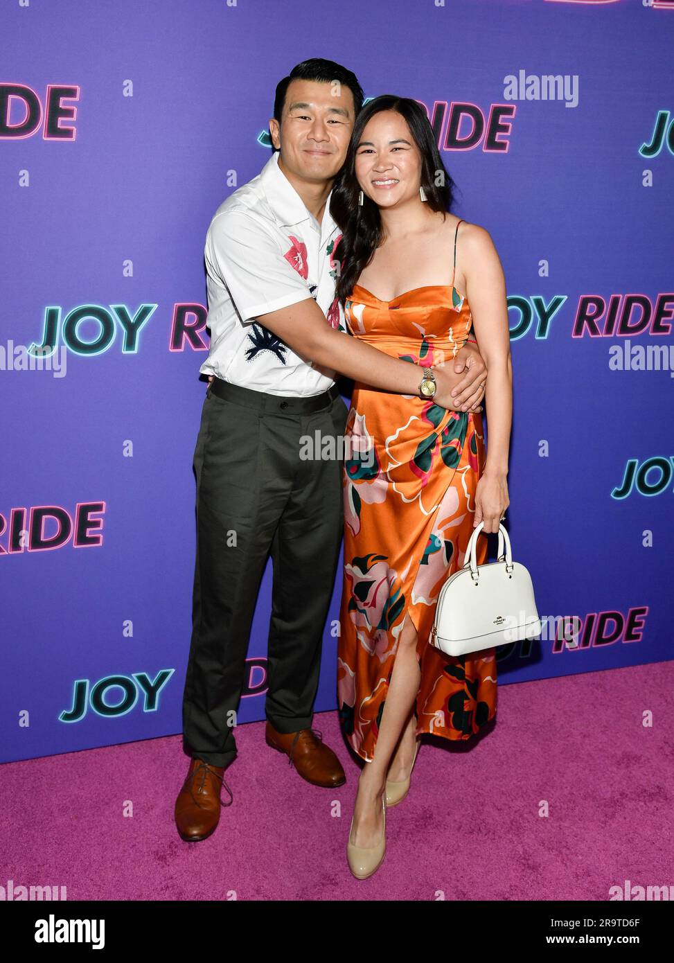 Ronny Chieng, left, and wife Hannah Pham attend the special screening of "Joy Ride" at ...