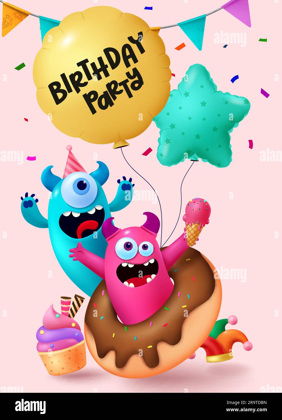 Birthday Monster Clipart