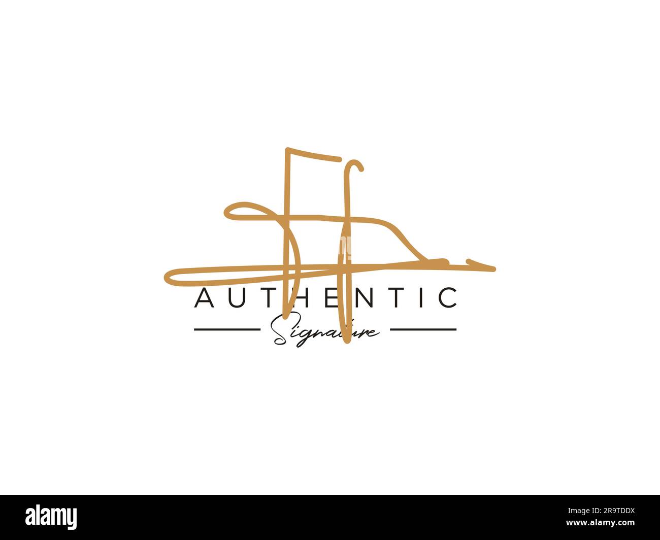 FF Signature Logo Template Vector Stock Vector Image & Art - Alamy