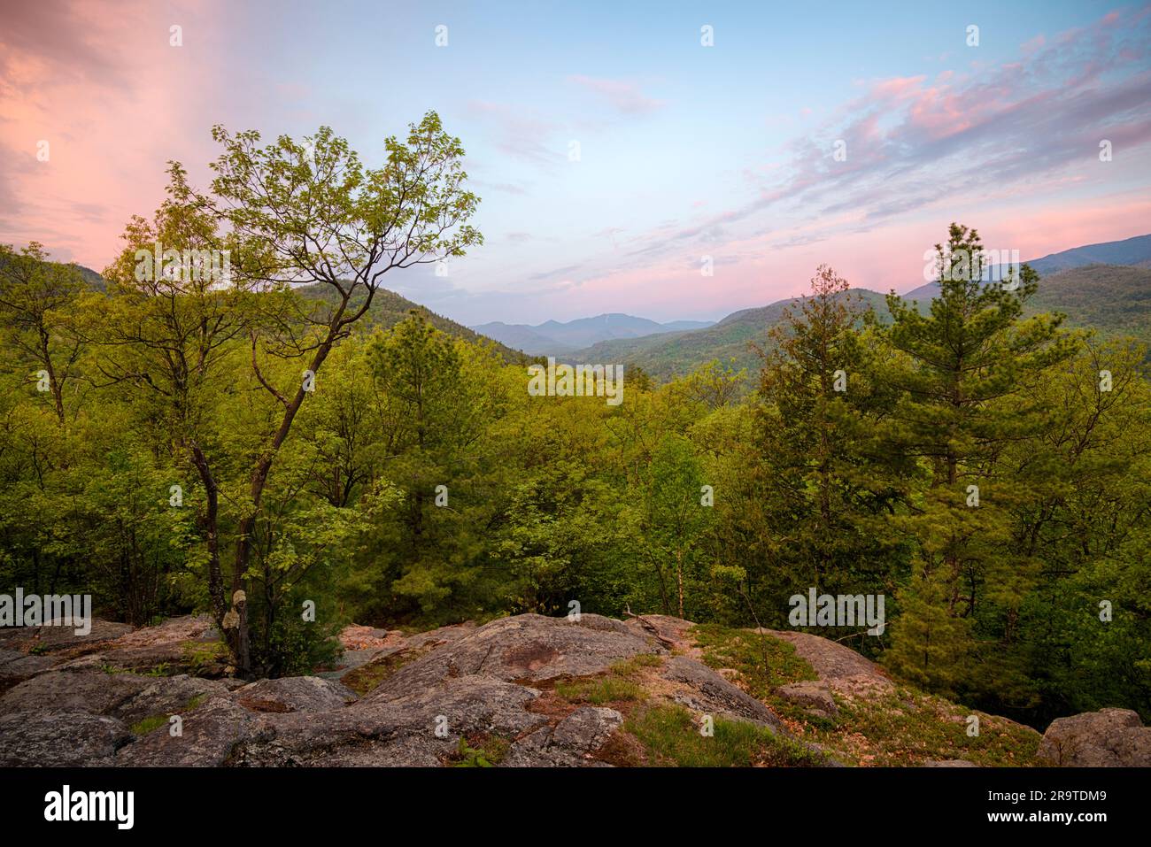 Spring Dawn From Mt. Gilligan, Adirondack Mountains, New York, USA ...