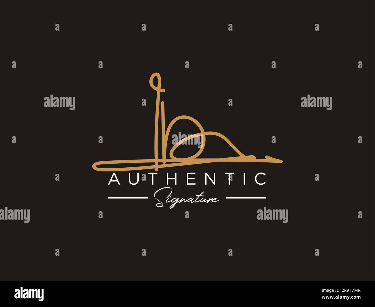 IB Signature Logo Template Vector Stock Vector Image & Art - Alamy
