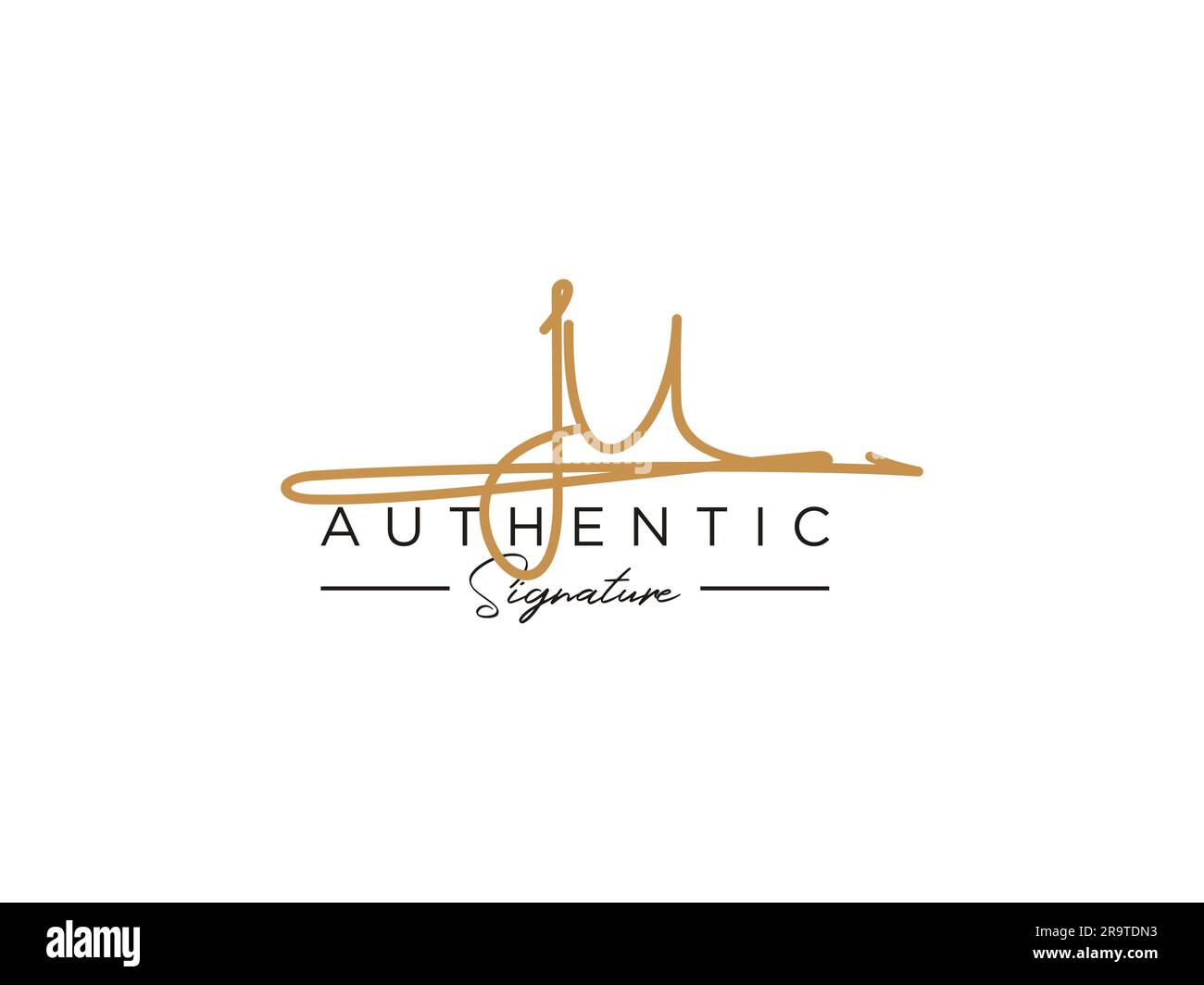 JU Signature Logo Template Vector Stock Vector Image & Art - Alamy