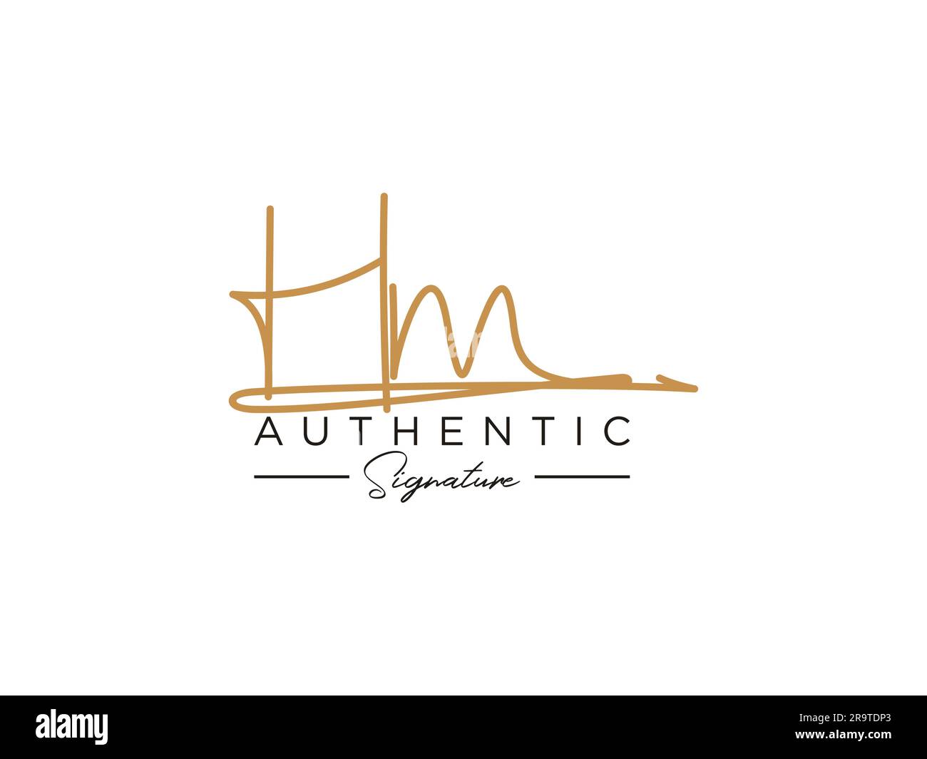 HM Signature Logo Template Vector Stock Vector Image & Art - Alamy
