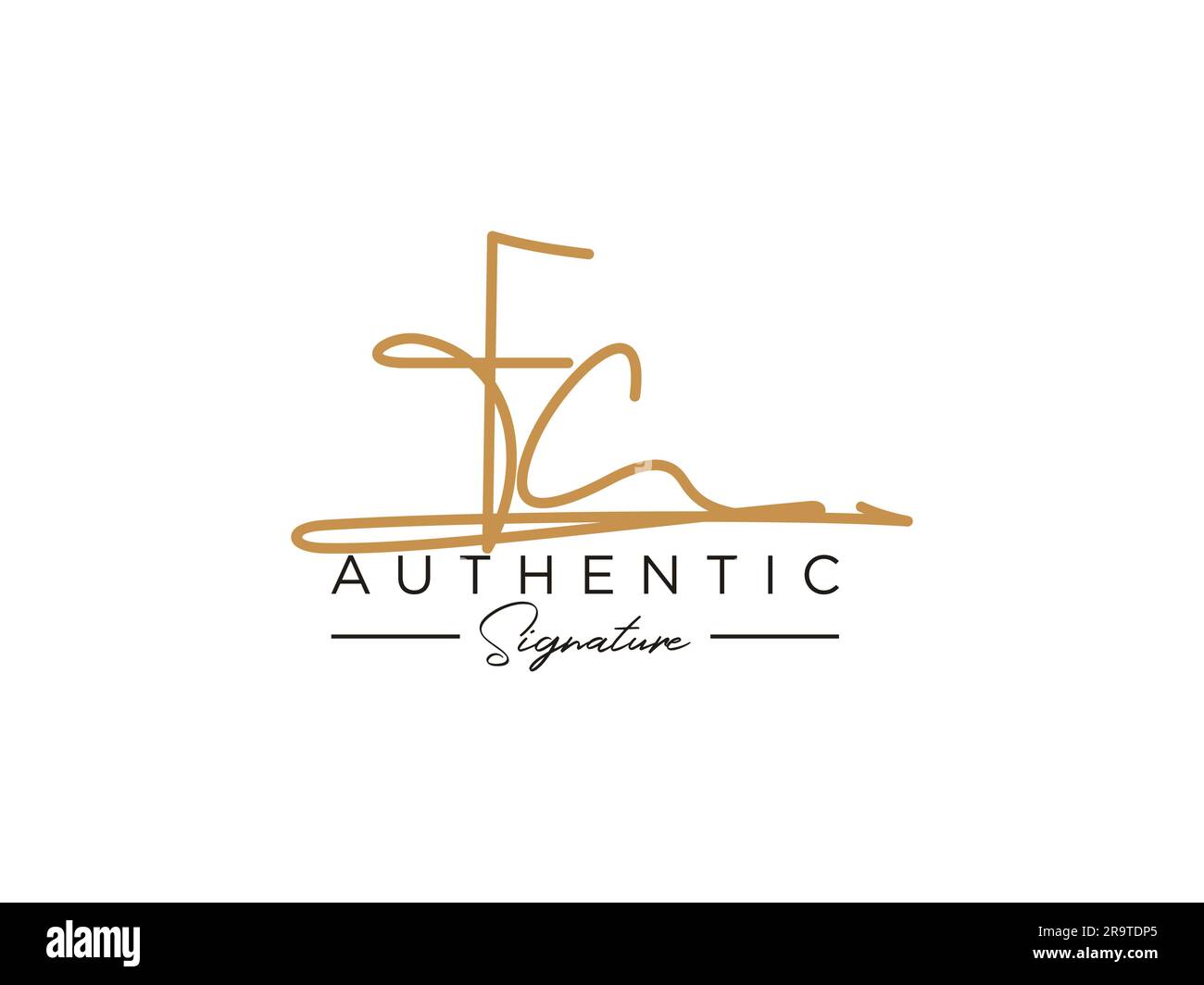 FC Signature Logo Template Vector Stock Vector Image & Art - Alamy