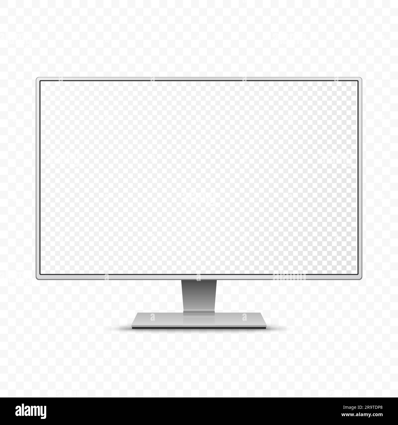 Vector 3d Realistic Modern TV Screen. Minimalistic Stylish Lcd Panel ...