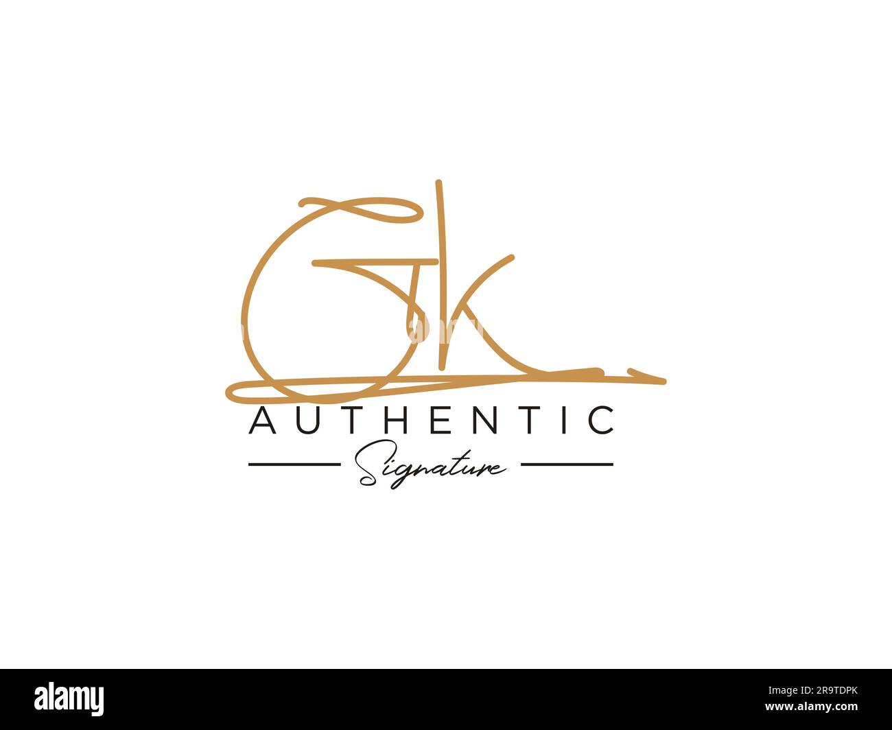 GK Signature Logo Template Vector Stock Vector Image & Art - Alamy