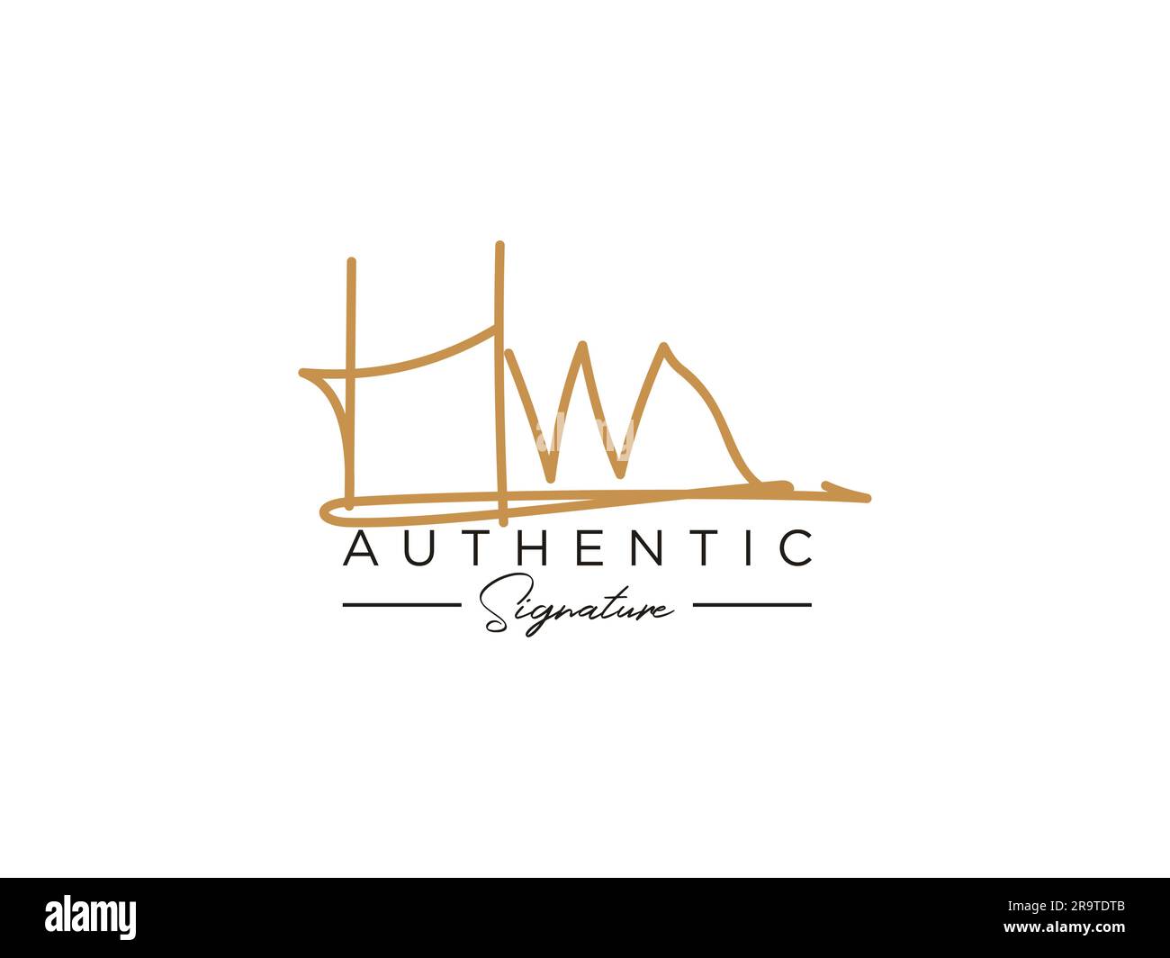 HW Signature Logo Template Vector Stock Vector Image & Art - Alamy