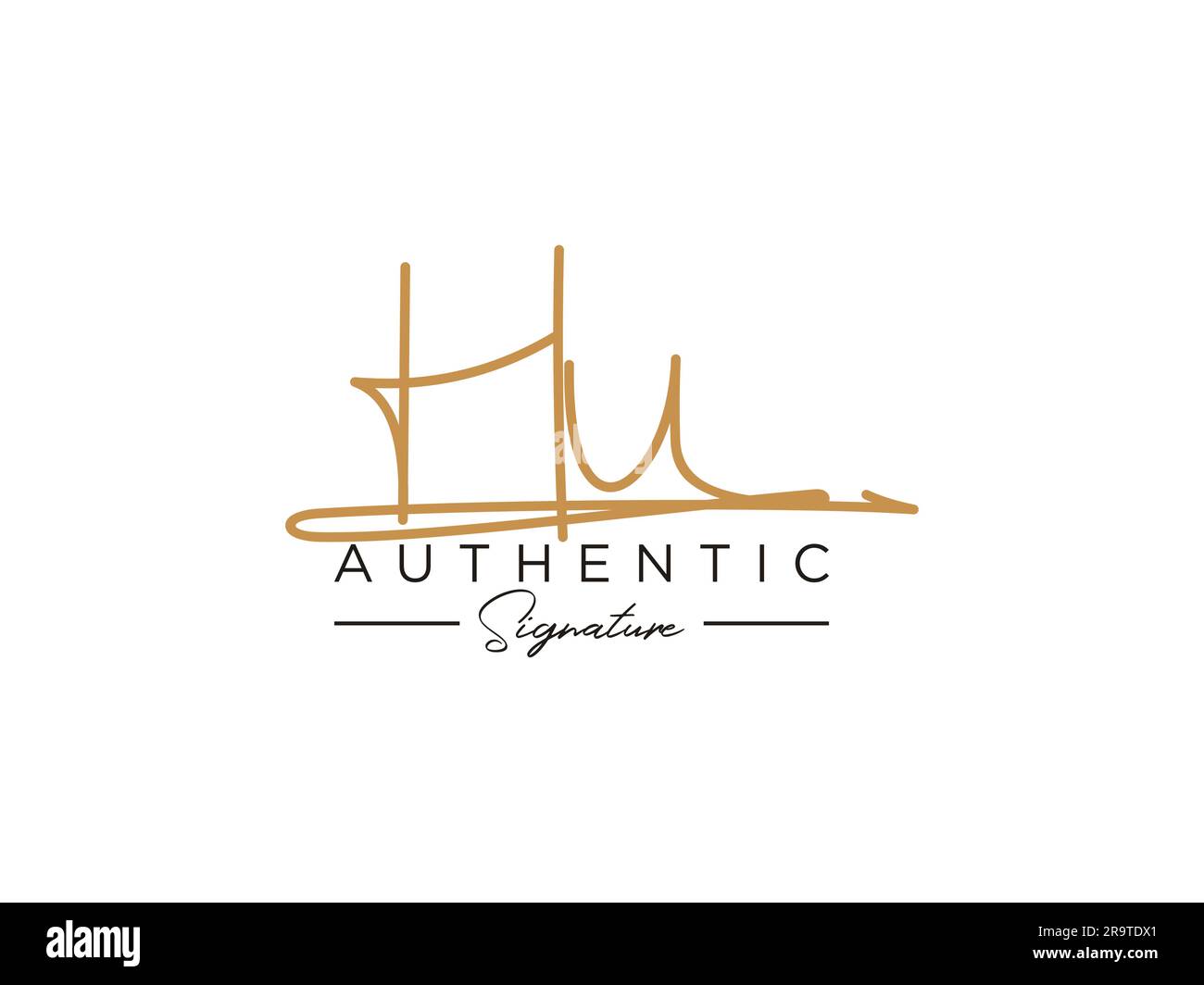 HU Signature Logo Template Vector Stock Vector Image & Art - Alamy