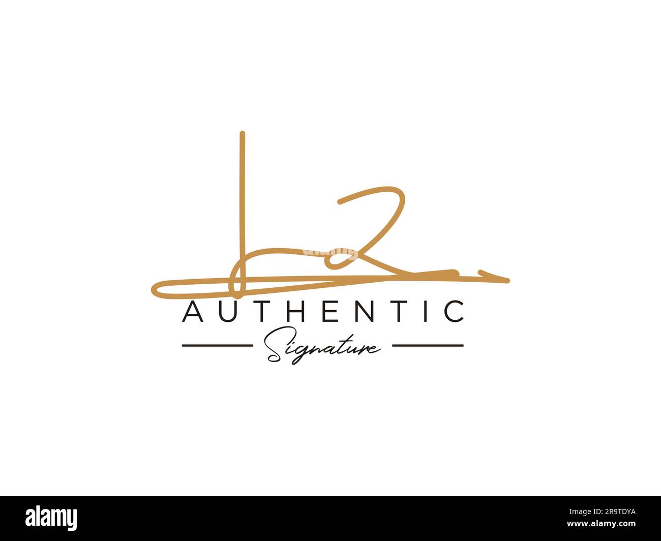 LZ Signature Logo Template Vector Stock Vector Image & Art - Alamy