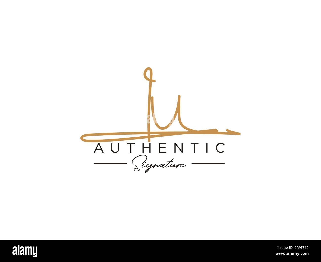 IU Signature Logo Template Vector Stock Vector Image & Art - Alamy
