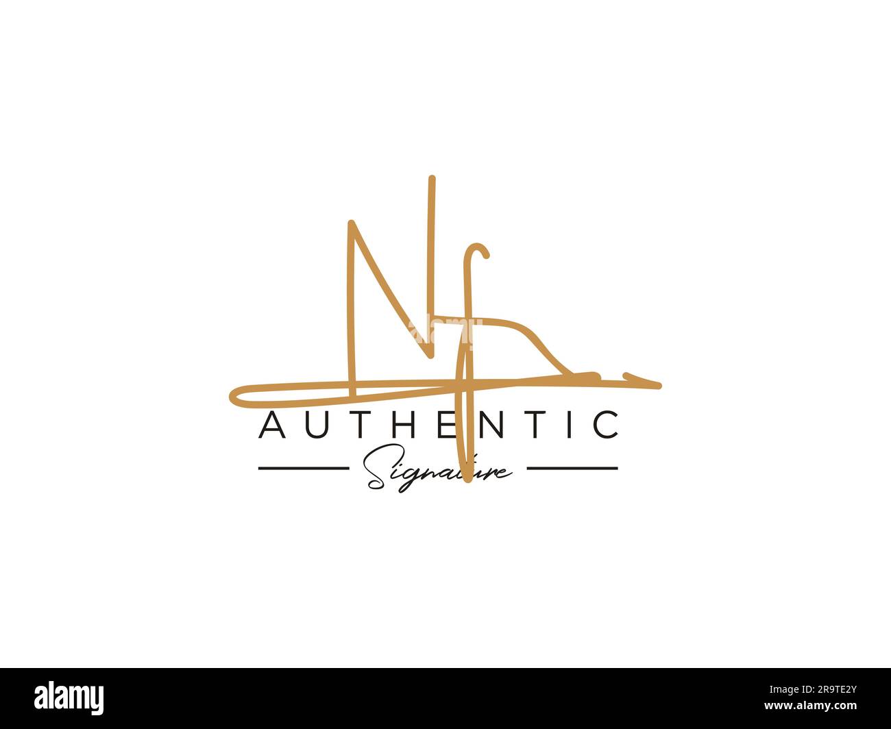 NF Signature Logo Template Vector Stock Vector Image & Art - Alamy