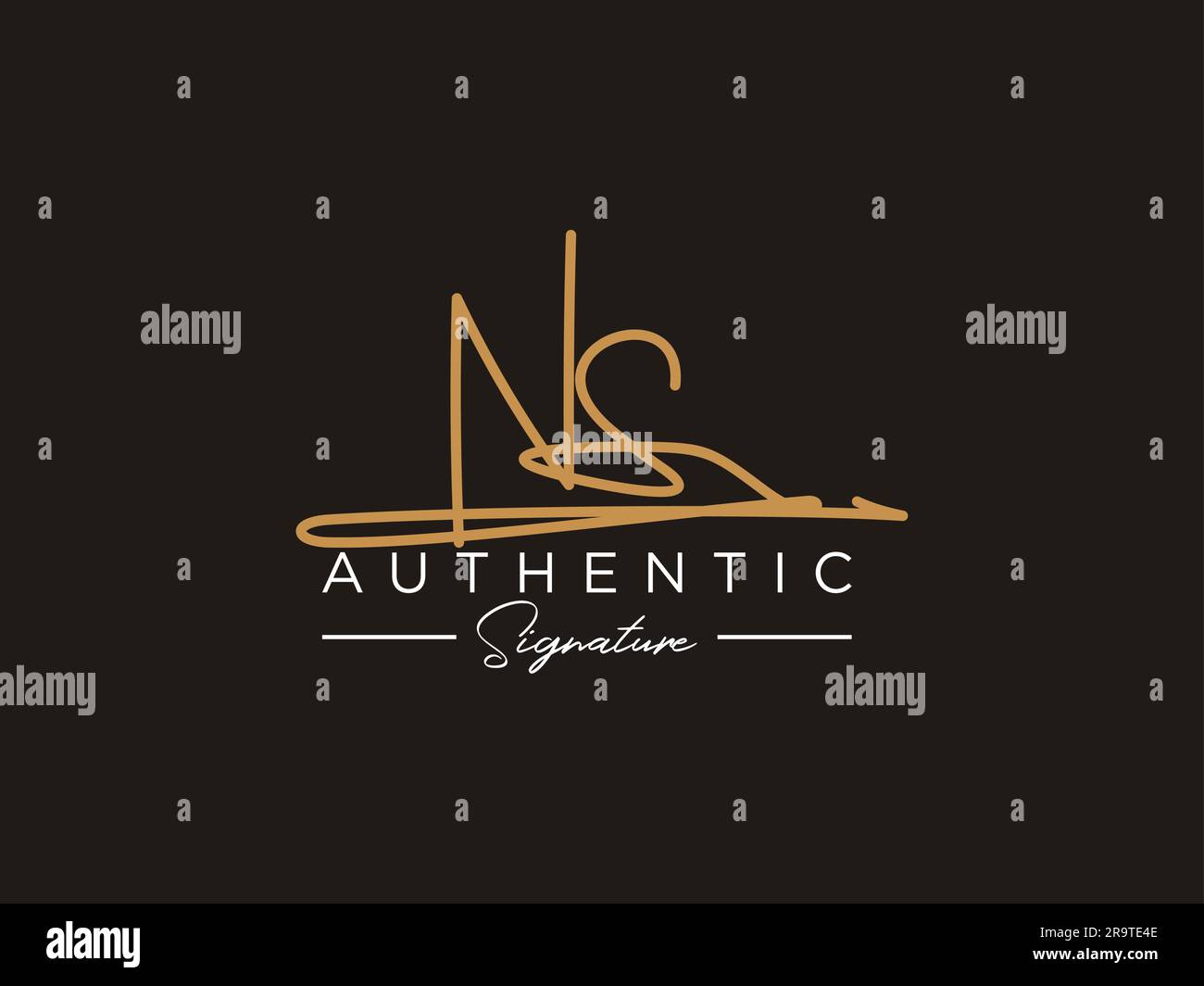 Ns signature Stock Vector Images - Alamy