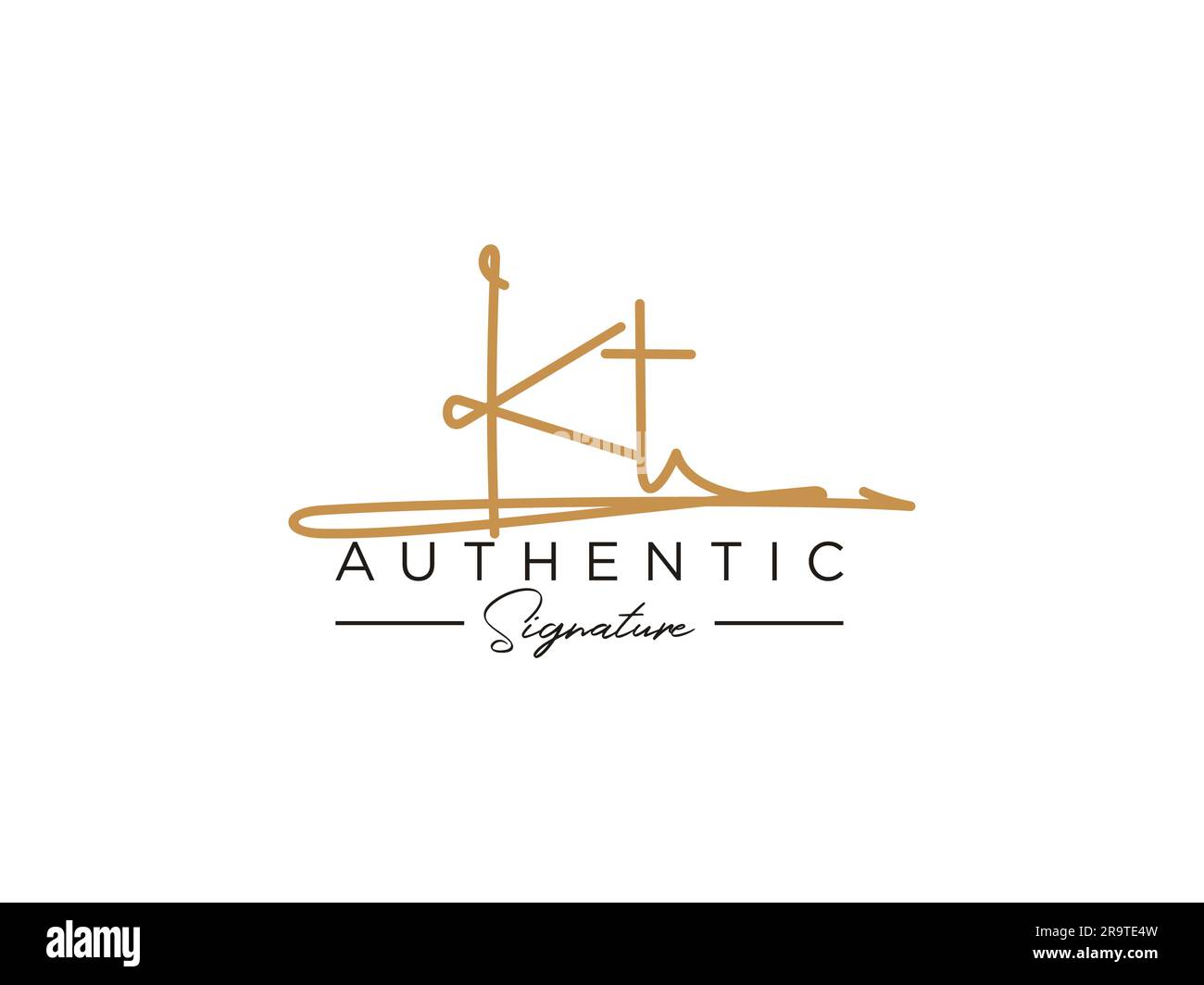 KT Signature Logo Template Vector Stock Vector Image & Art - Alamy