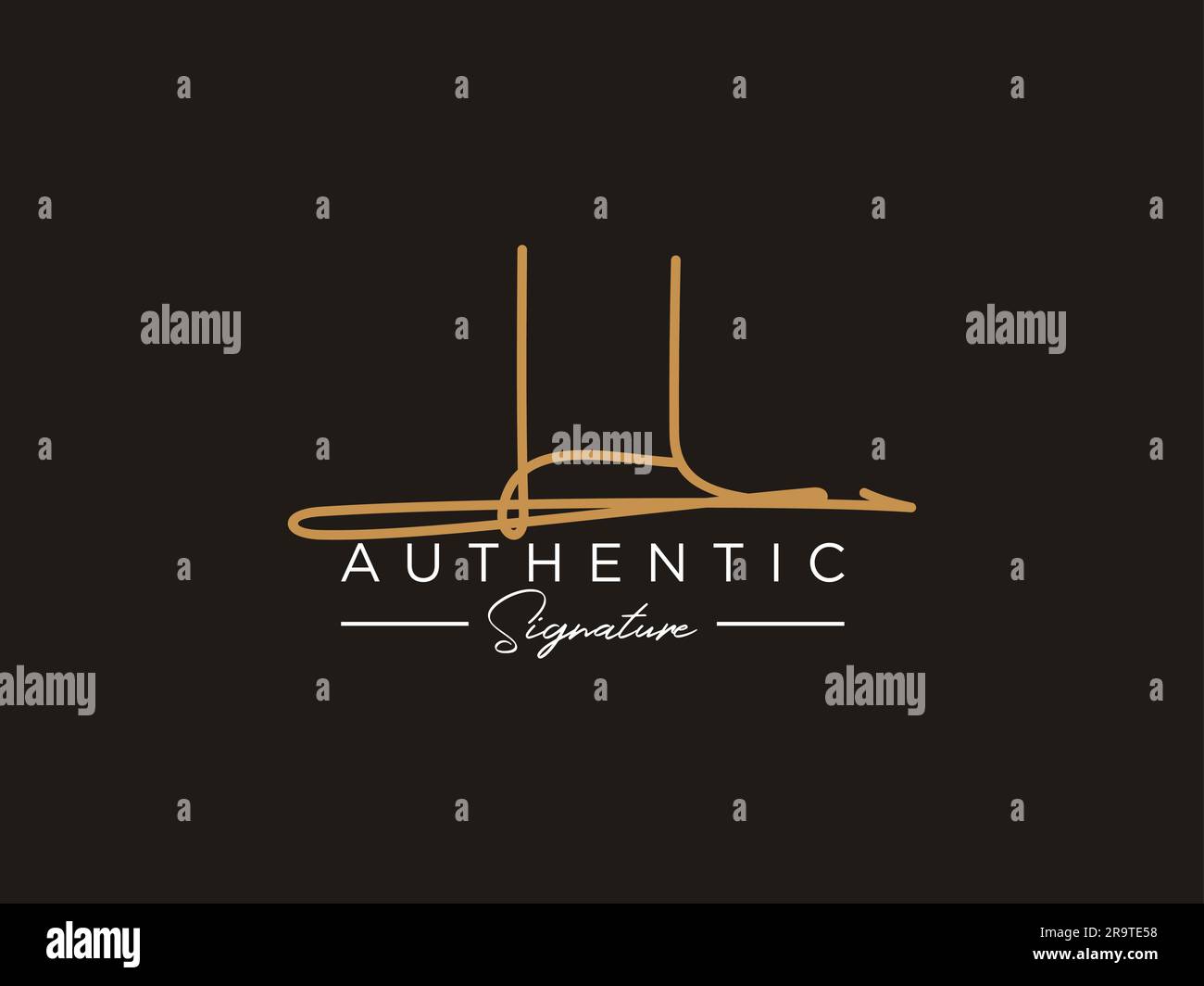 LL Signature Logo Template Vector Stock Vector Image & Art - Alamy
