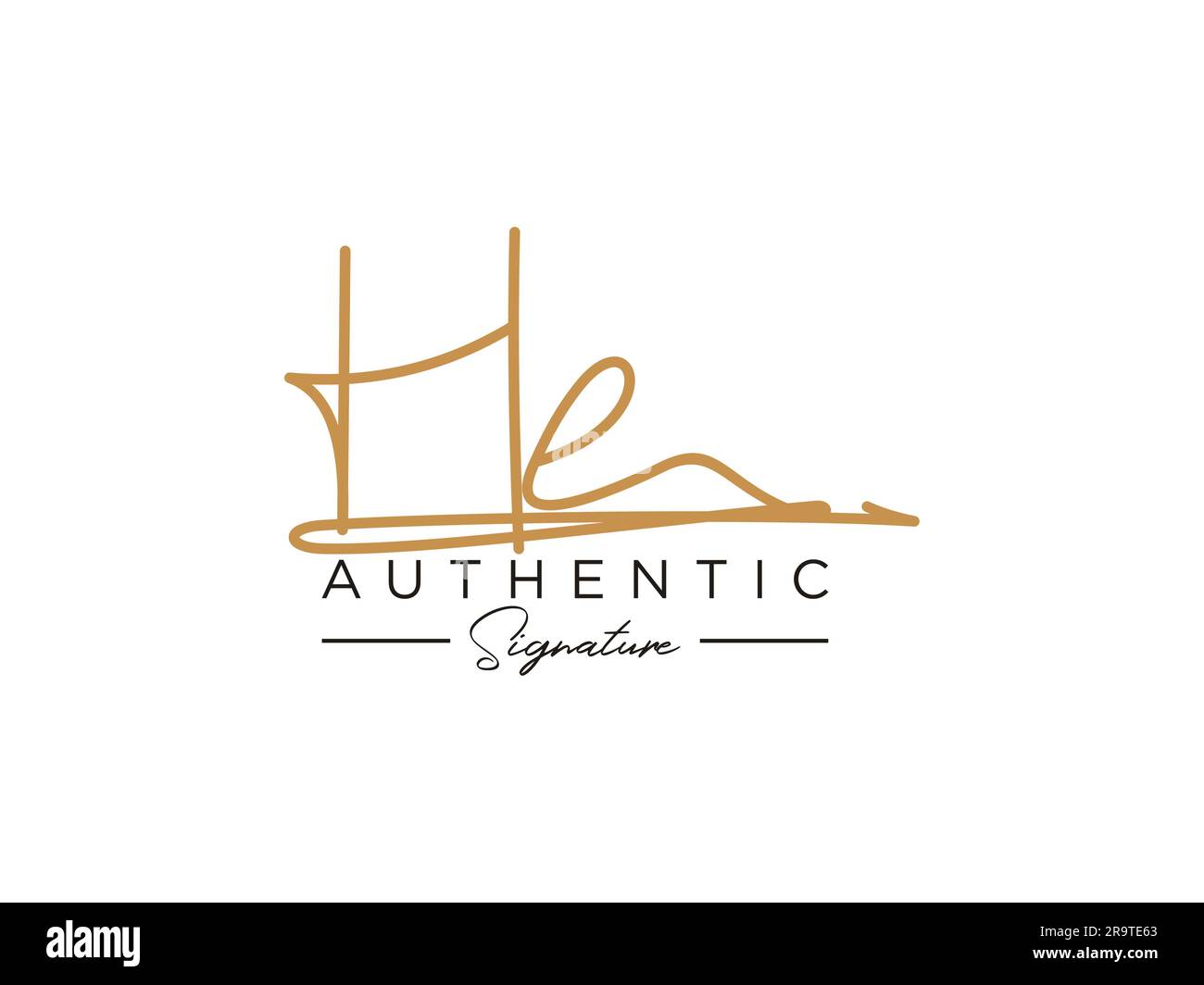 HE Signature Logo Template Vector Stock Vector Image & Art - Alamy