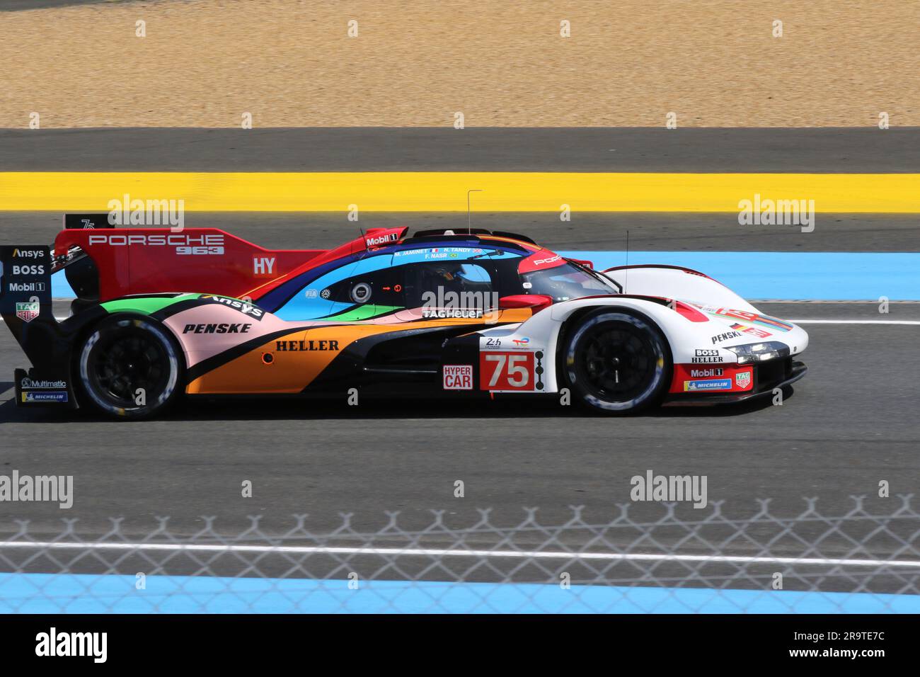 Porsche Penske Motorsport 963 #75 hypercar at 24h of Le Mans circuit de ...