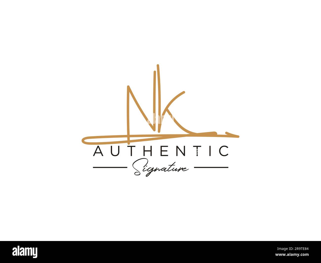 NK Signature Logo Template Vector Stock Vector Image & Art - Alamy