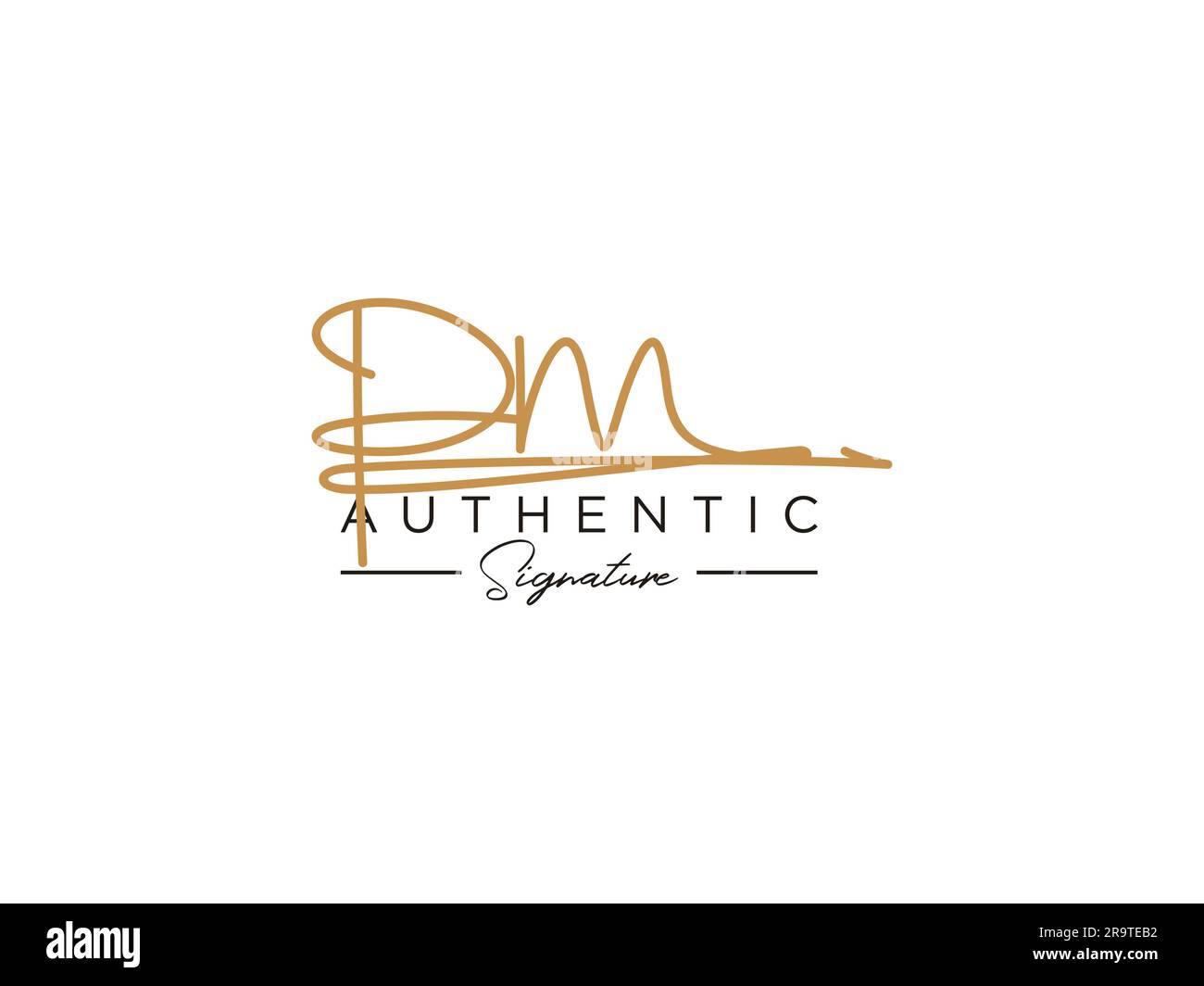 PM Signature Logo Template Vector Stock Vector Image & Art - Alamy