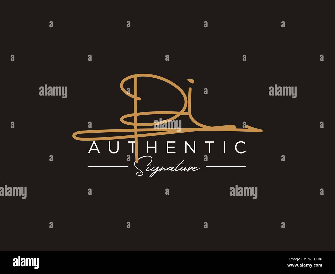 PI Signature Logo Template Vector Stock Vector Image & Art - Alamy