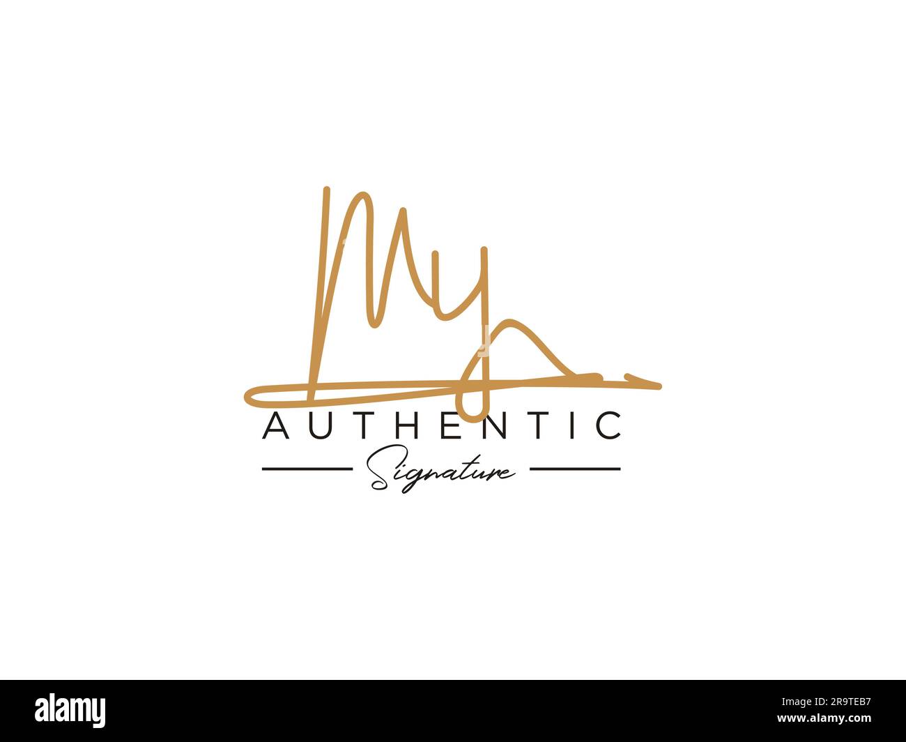 MY Signature Logo Template Vector Stock Vector Image & Art - Alamy