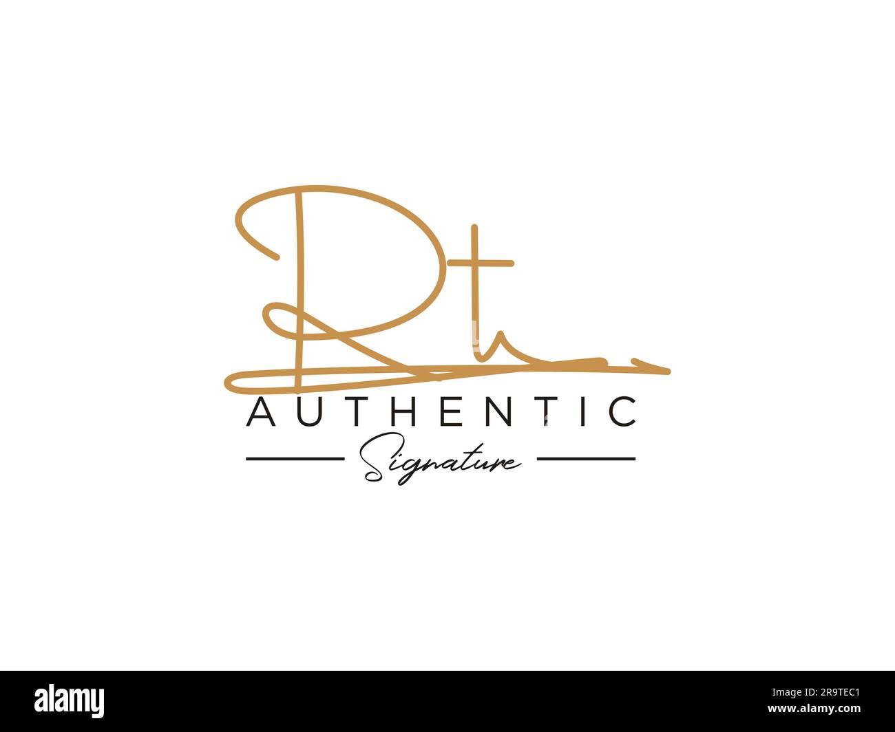 RT Signature Logo Template Vector Stock Vector Image & Art - Alamy