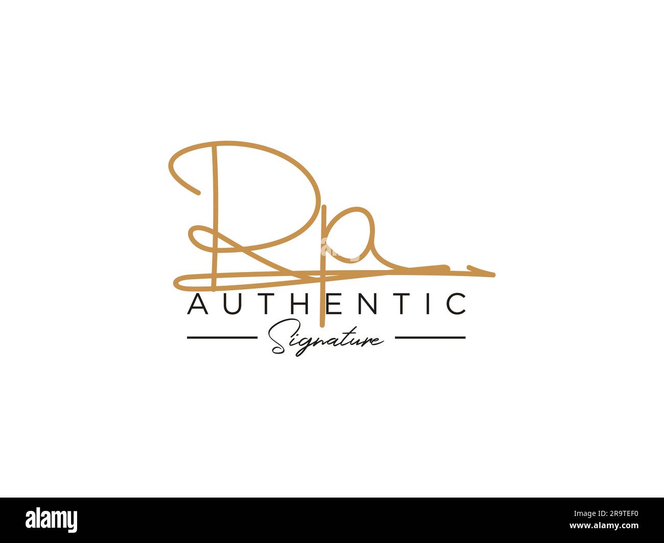RP Signature Logo Template Vector Stock Vector Image & Art - Alamy