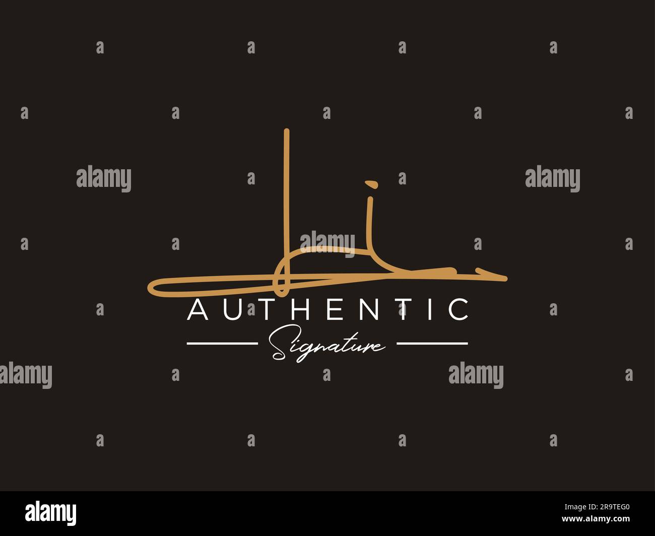LI Signature Logo Template Vector Stock Vector Image & Art - Alamy