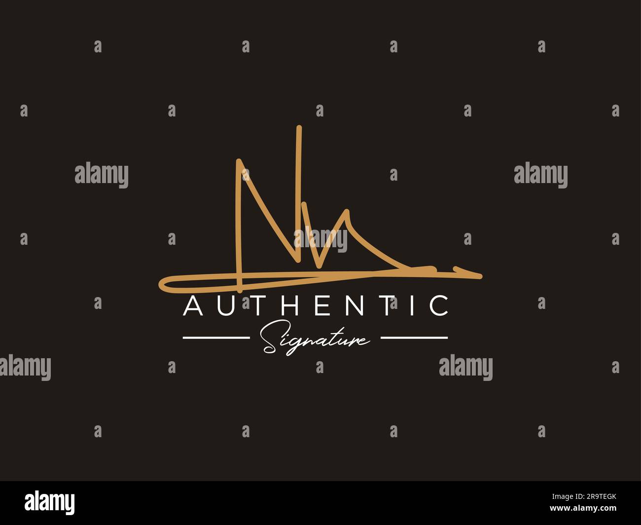 NV Signature Logo Template Vector Stock Vector Image & Art - Alamy