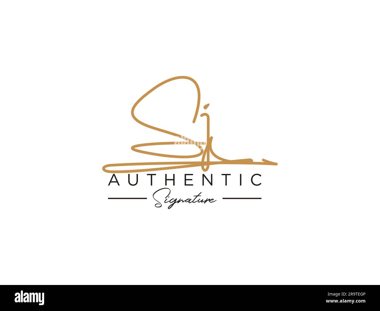SJ Signature Logo Template Vector Stock Vector Image & Art - Alamy