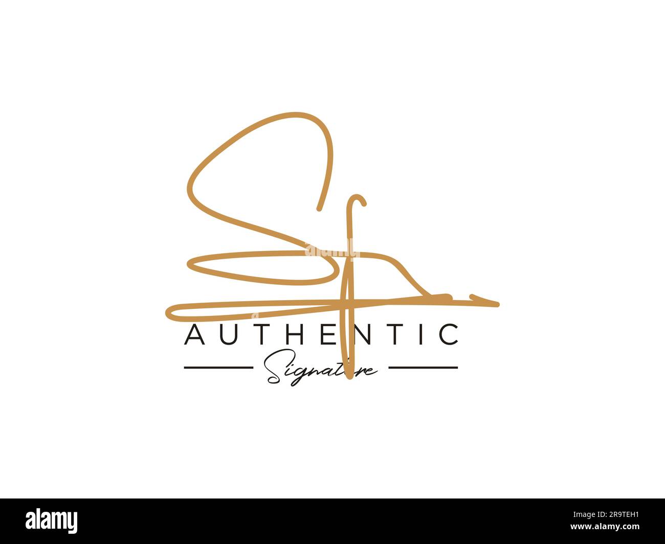 SF Signature Logo Template Vector Stock Vector Image & Art - Alamy