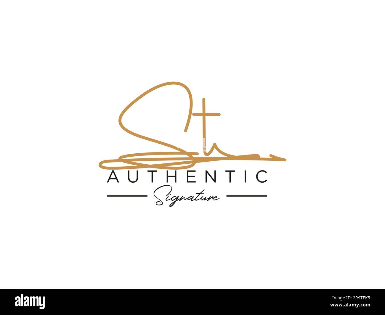 ST Signature Logo Template Vector Stock Vector Image & Art - Alamy