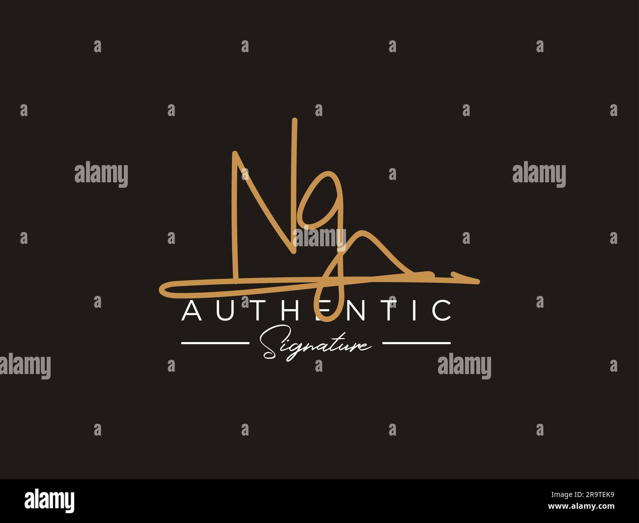 NG Signature Logo Template Vector Stock Vector Image & Art - Alamy