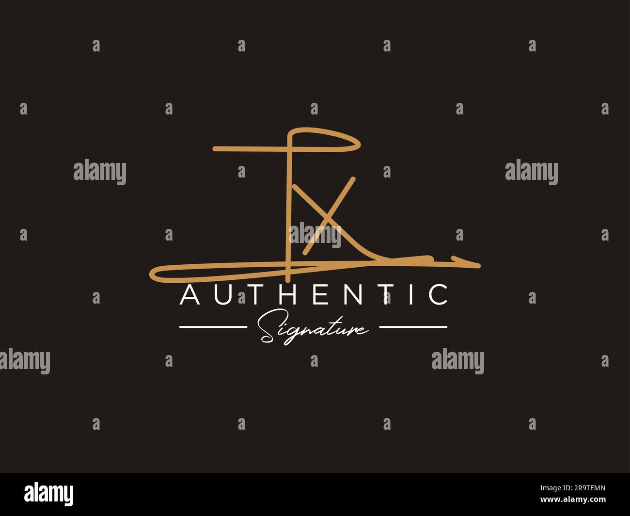 TX Signature Logo Template Vector Stock Vector Image & Art - Alamy