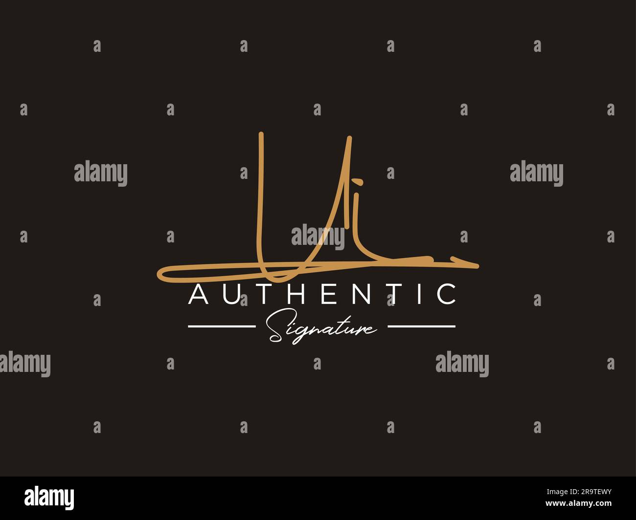 UI Signature Logo Template Vector Stock Vector Image & Art - Alamy