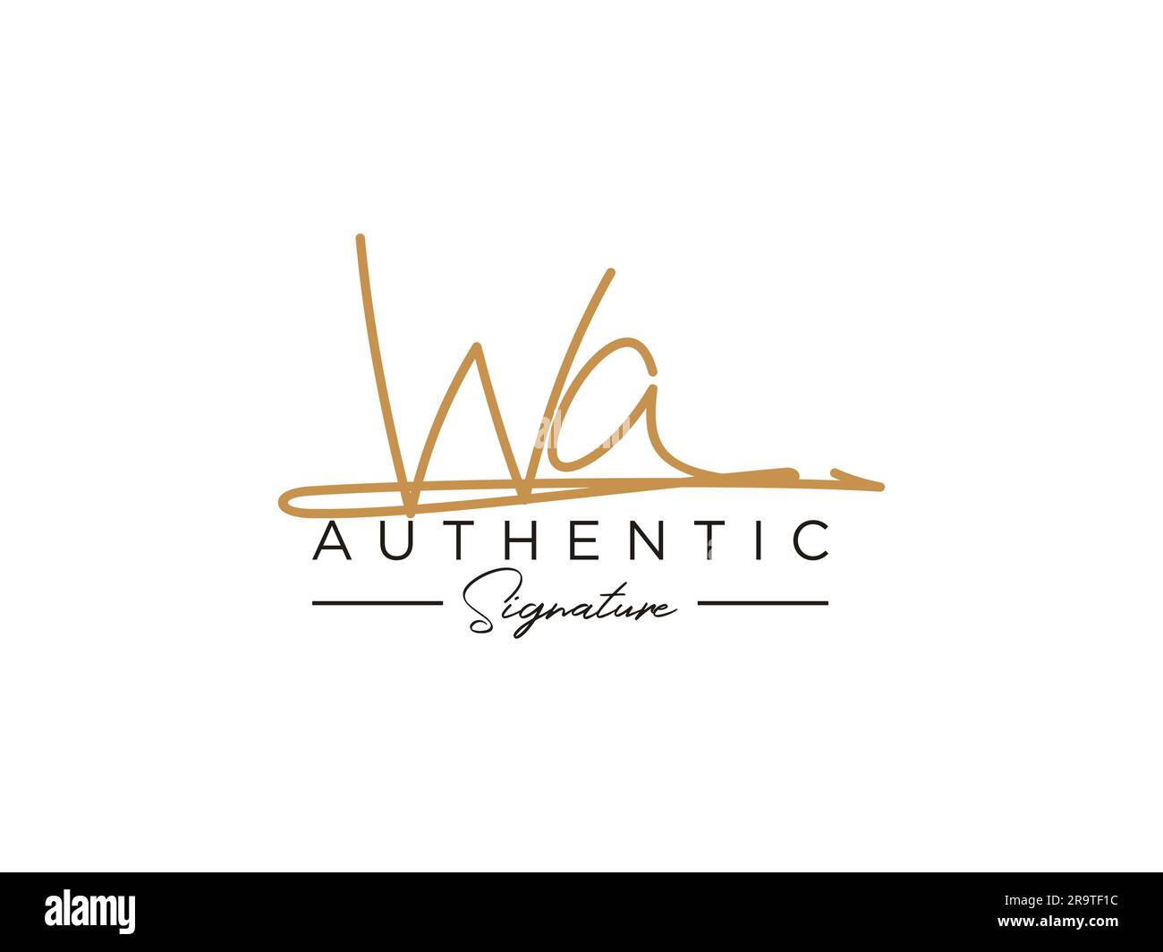 WA Signature Logo Template Vector Stock Vector Image & Art - Alamy