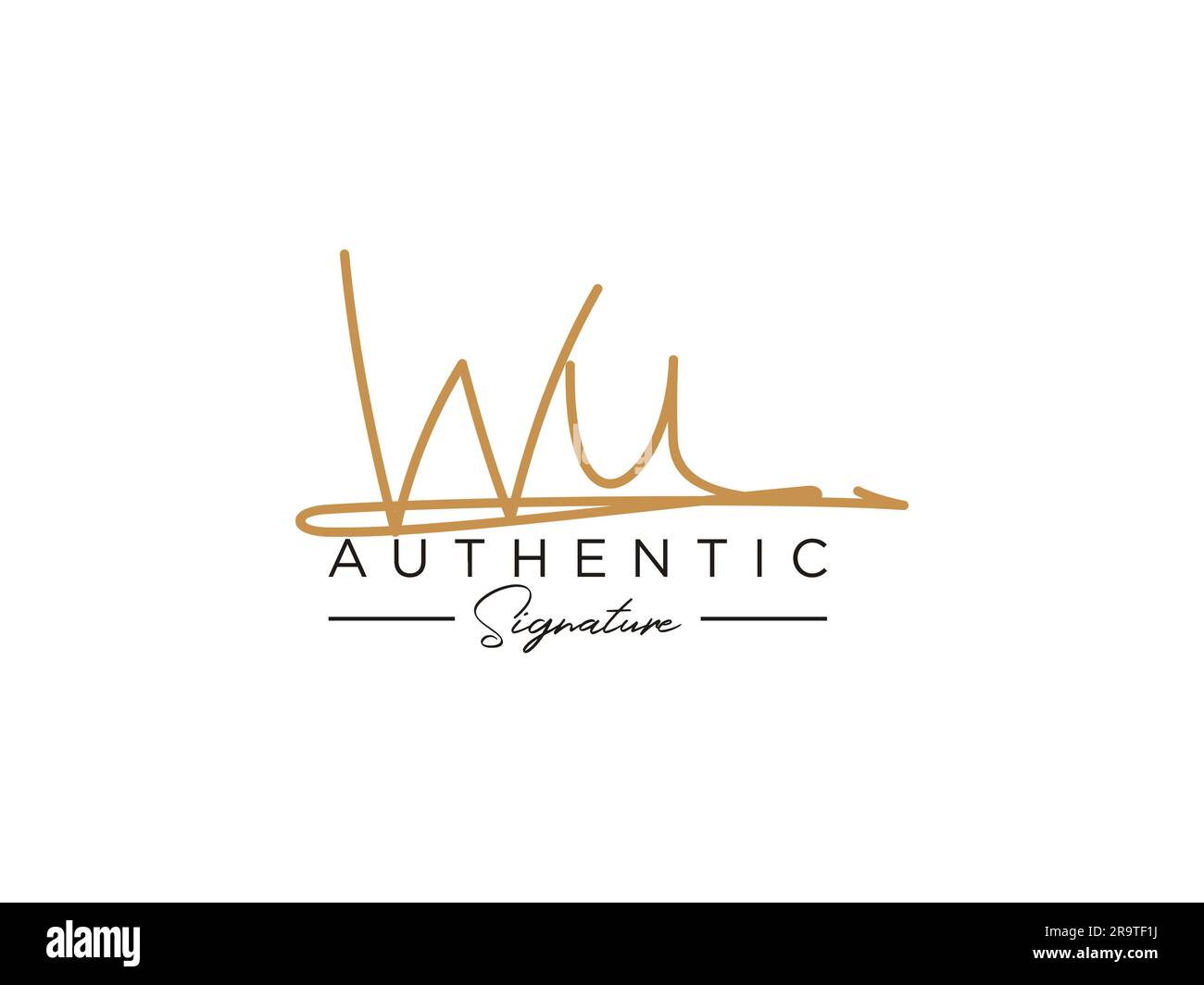 WU Signature Logo Template Vector Stock Vector Image & Art - Alamy