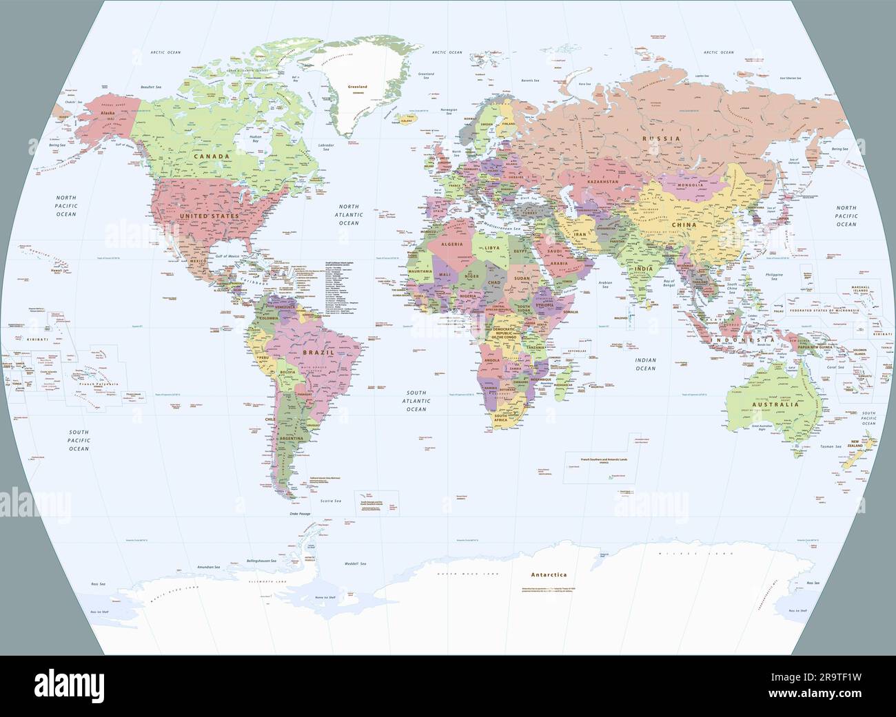 Political world map Times projection Stock Vector Image & Art - Alamy