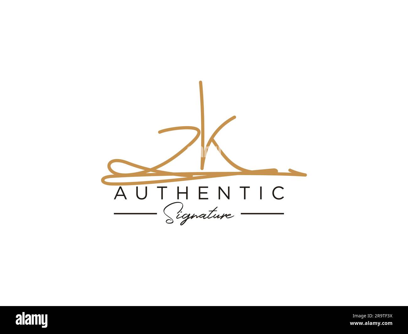ZK Signature Logo Template Vector Stock Vector Image & Art - Alamy