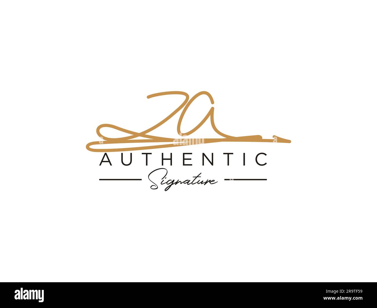 ZA Signature Logo Template Vector Stock Vector Image & Art - Alamy